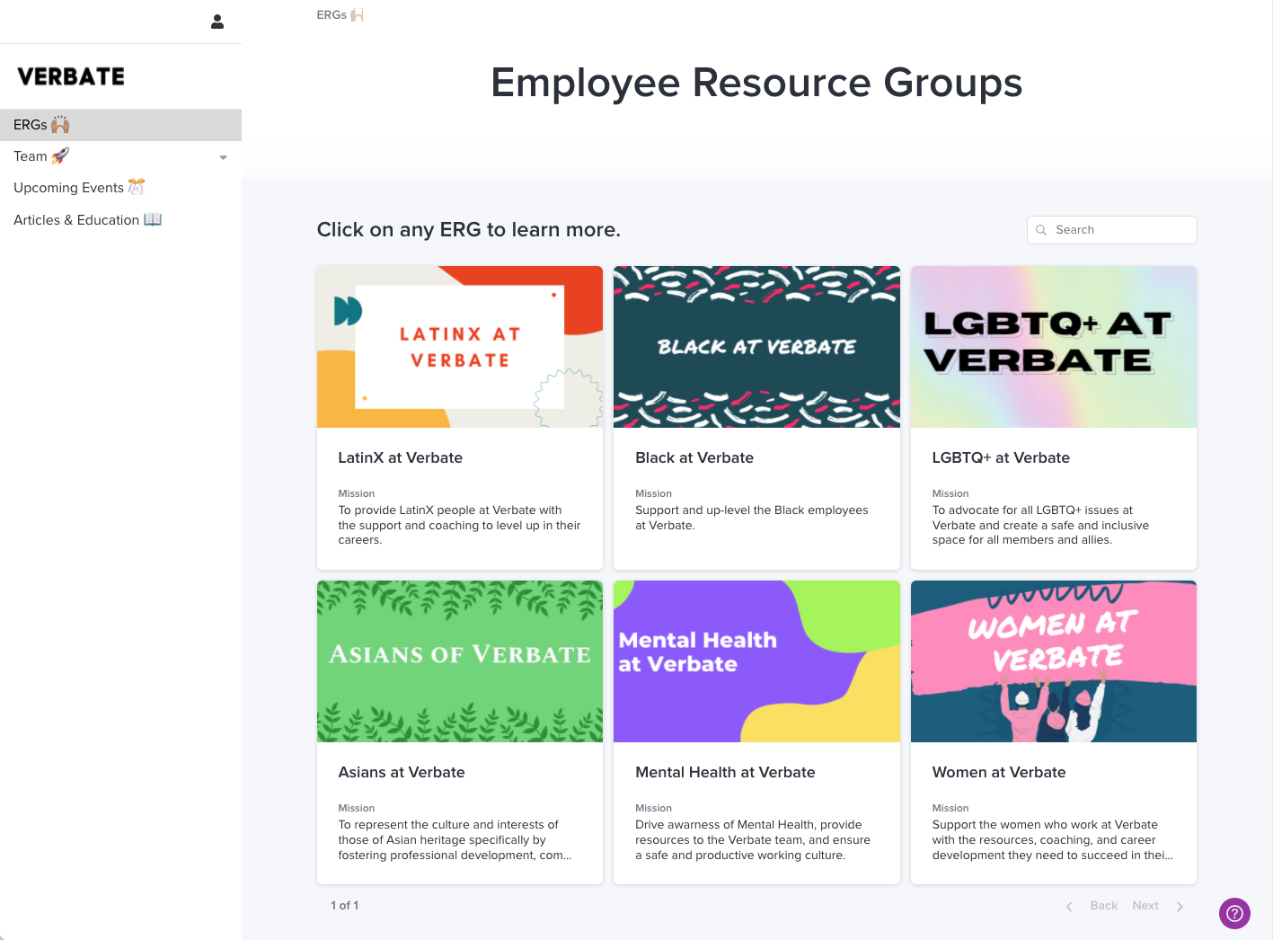 Verbate | Employee Resource Group Platform